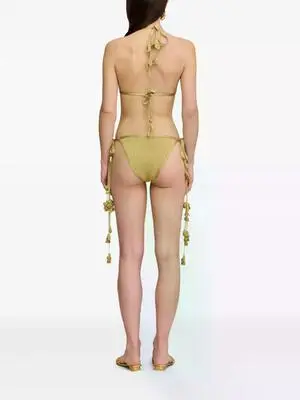 Cult Gaia Alia Lurex Triangle Bikini Bottom
