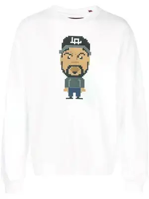 MOSTLY HEARD RARELY SEEN 8-BIT Cmptn Printed Sweatshirt - White