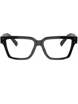 Dolce & Gabbana Polished Square Frame Glasses - Black
