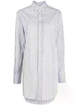 SA SU PHI Striped Silk Shirt Dress
