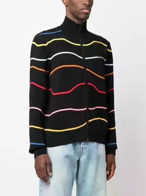 Marni Stripe-pattern Cotton Cardigan
