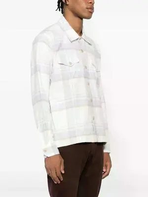 Eleventy Checked Cotton Shirt - White