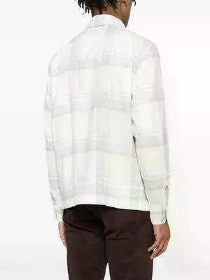 Eleventy Checked Cotton Shirt - White