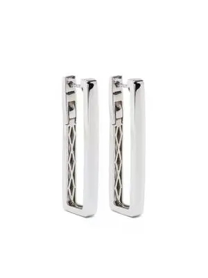 Shay 18k White Gold Hoop Earrings - Silver