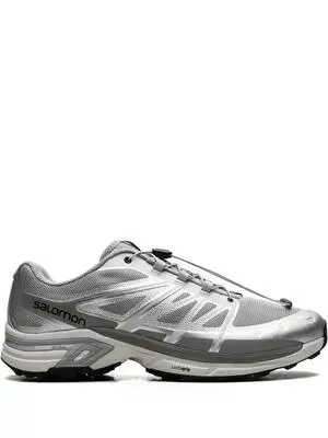 Salomon Silver Tone Sneakers For Women