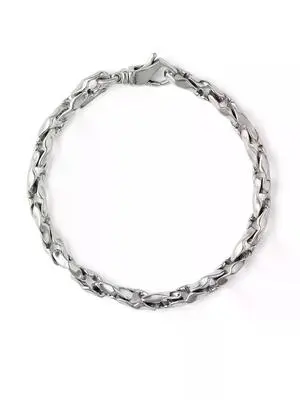 Emanuele Bicocchi Hammered Finish Sterling Bracelet - Silver