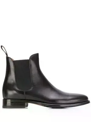 SCAROSSO Calf Leather Chelsea Boots - Brown