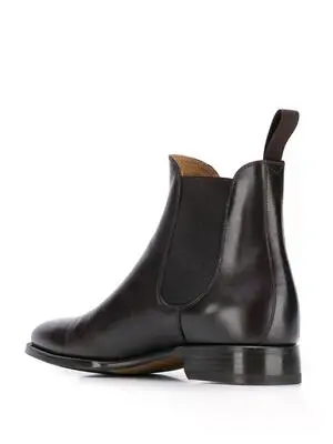 SCAROSSO Calf Leather Chelsea Boots - Brown