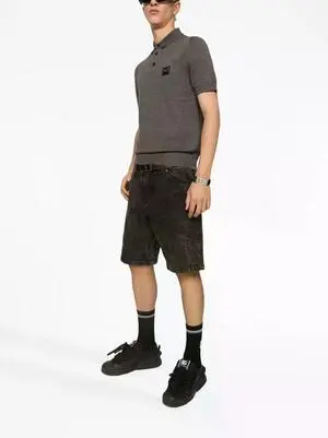 Dolce & Gabbana Logo-tag Wool Polo Shirt