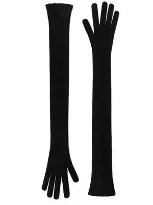 Dolce & Gabbana Extra-long Cashmere-blend Gloves - Black