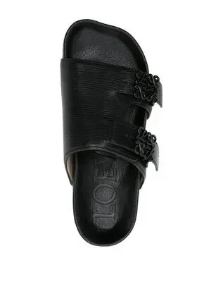 Loewe Anagram-buckle Leather Slides