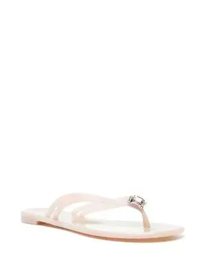 Casadei Crystal-embellished Flip Flops