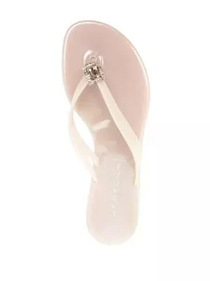 Casadei Crystal-embellished Flip Flops