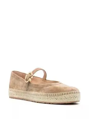 GIANVITO ROSSI Elda Mary Jane Espadrilles - Brown