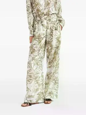 Brunello Cucinelli Leaf-print Trousers
