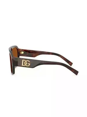 Dolce & Gabbana Dg Crossed Pilot-frame Sunglasses