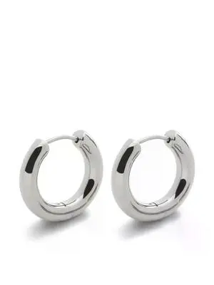 Monica Vinader Small Essential Click Hoop Earrings - Silver