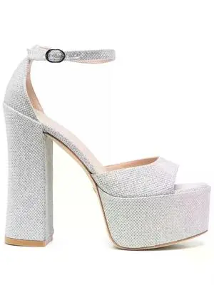 STUART WEITZMAN 150mm Glittered Platform Sandals
