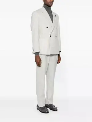 LARDINI Logo-brooch Suit