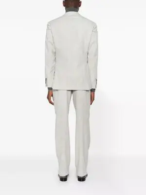 LARDINI Logo-brooch Suit