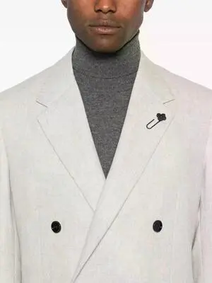 LARDINI Logo-brooch Suit