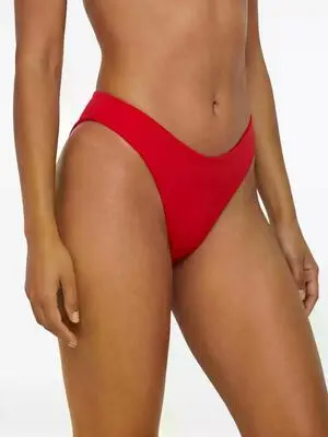 LET'S SWIM High-waist Bikini Bottoms - Red