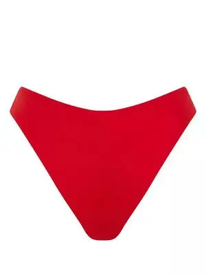 LET'S SWIM High-waist Bikini Bottoms - Red