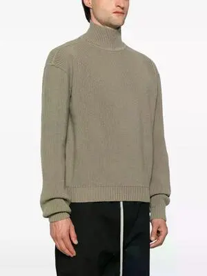 Rick Owens Roll-neck Virgin-wool Jumper - Green