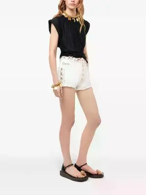 Rabanne Asymmetric Gathered-detail Blouse - Black