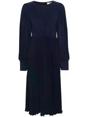 NISSA Plissé Pleated Midi Dress