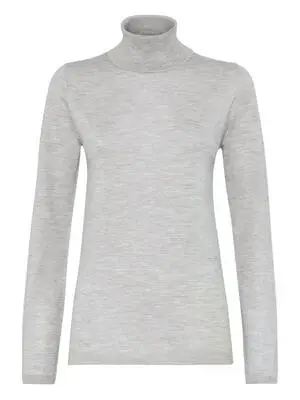 Brunello Cucinelli Rollneck Fine-knit Jumper - Grey