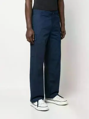 Kenzo Straight-leg Cargo Trousers - Blue