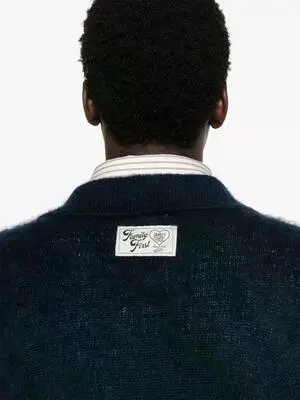 FAMILY FIRST Knitted Mohair-blend Polo Sweater