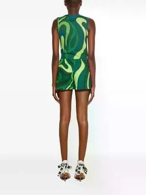 Emilio Pucci Marmo-print Shorts - Green
