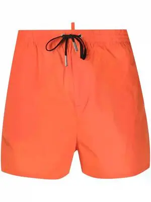 Dsquared2 Icon-print Drawstring Swim Shorts - Orange