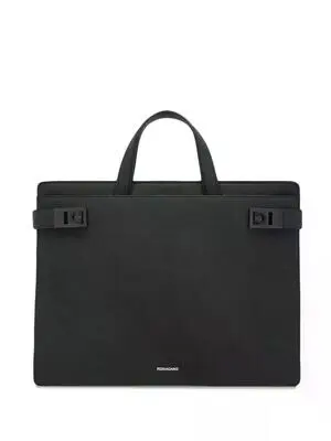 FERRAGAMO Gancini-buckle Leather Briefcase - Black