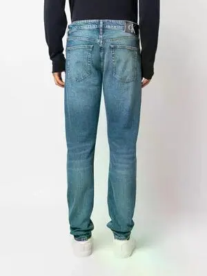 Calvin Klein Slim-cut Jeans With Logo Patch
