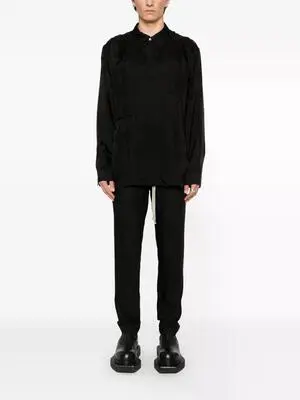 Rick Owens Drawstring Slim Long Trousers - Black