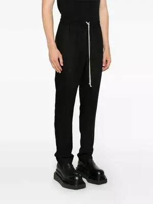 Rick Owens Drawstring Slim Long Trousers - Black