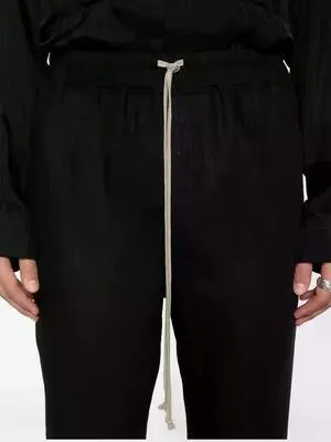 Rick Owens Drawstring Slim Long Trousers - Black