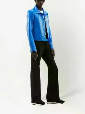 COURREGES Logo Patch Shirt Jacket - Blue