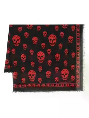 Alexander McQueen Classic Skull Scarf - Black