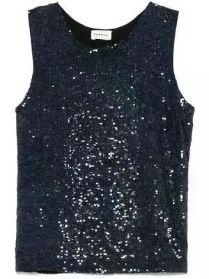 P.a.r.o.s.h Sequined Tank Top - Blue