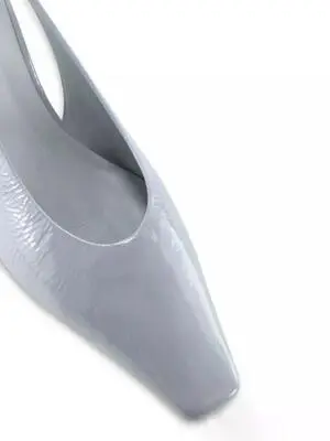 NOTABENE Eleonora Patent-leather Slingback Pumps - Blue