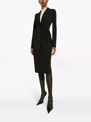 Dolce & Gabbana Logo-button Single-breasted Coat