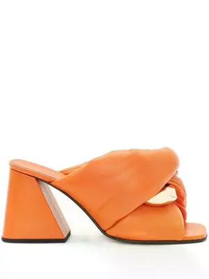 JW Anderson Chain Twist Leather Sandals - Orange