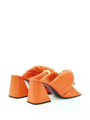JW Anderson Chain Twist Leather Sandals - Orange