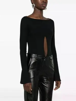 COURREGES Cut-out Bodysuit - Black