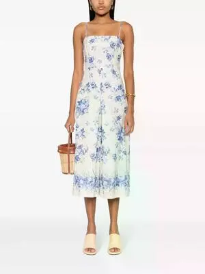 TWINSET Floral-print Chambray Jumpsuit