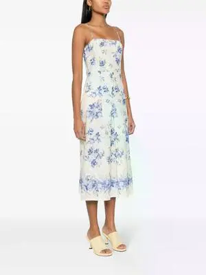 TWINSET Floral-print Chambray Jumpsuit